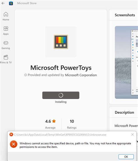 Powertoys Failing To Install Due To Access Issue When Done Via