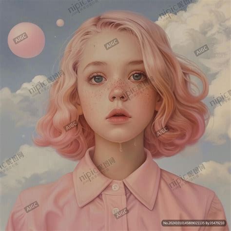 ai创作图粉色头发少女 少女海报插画 梦幻少女插画 女孩插画封面插画 数字肖像插画 写实人物插画 插画梦幻女孩 梦幻女孩插画 粉色头发少女头像