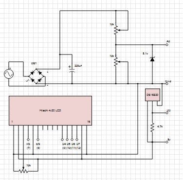 Digital Arduino Voltmeter With Temperature Duino