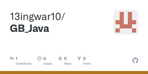 GitHub 13ingwar10 GB Java