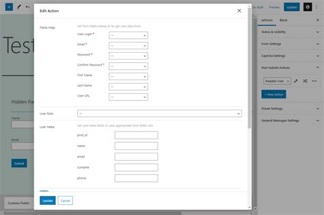 Jetformbuilder Update User Action Overview Crocoblock