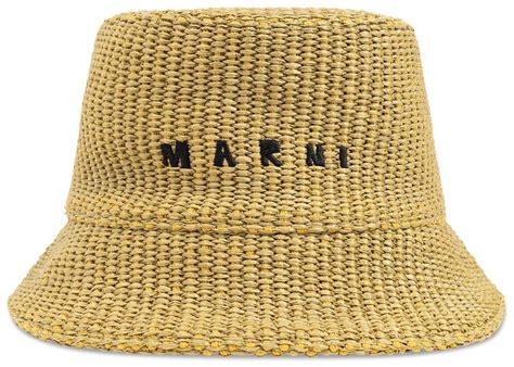 Buy Marni Logo Bucket Hat Pastel Olive Clzc0106s1 Uac004 00v23 Goat