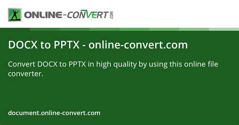 Docx To Pptx Online