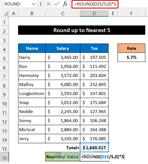 How To Round A Formula Result In Excel 6 Easy Methods Exceldemy