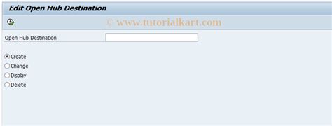 RSB GUI START SAP Tcode Editing An Open Hub Destination