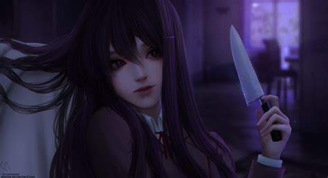 Doki Doki Literature Club Yuri Ddlc Alqmia Close Realistic Watermark