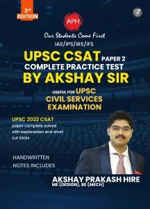 UPSC CSAT Paper Complete Practice Test By Akshay Sir Useful For UPSC CSE Examination Buy