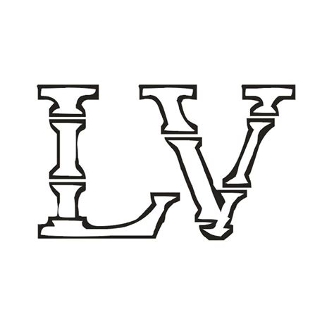 Lv简笔画 Lv标志简笔画 大山谷图库