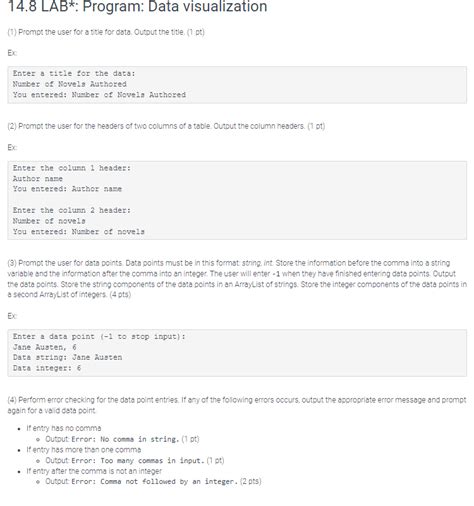 Solved 148 Lab Program Data Visualization 1 Prompt The