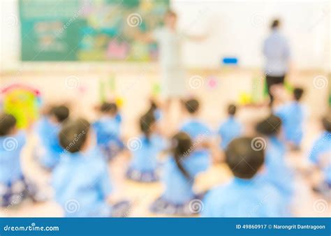 Blur Classroom Education Background Empty School Class Lecture Room