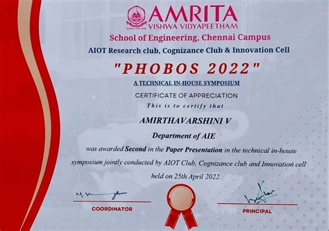 Amirthavarshini V On Linkedin Hello All Im Glad To Share That My