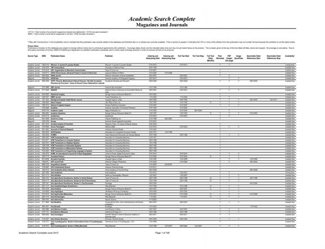 Academic Search Complete Ebsco Publishing