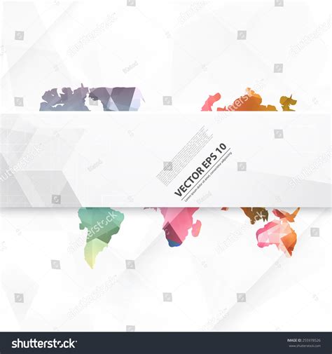 Vector Abstract Telecommunication Earth Map World Stock Vector Royalty Free 255978526
