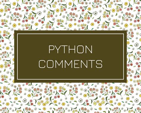 How To Write Comments In Python Programming Python In Plain English