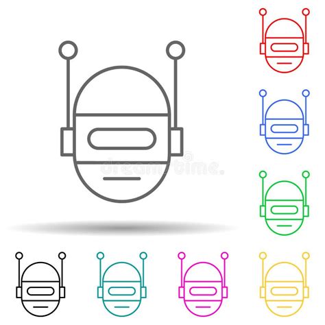 cybercriminal modern hacker multi color style icon simple thin line