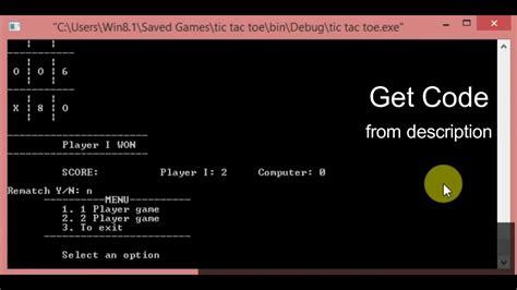 Making Tic Tac Toe Game Using C Youtube
