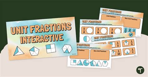 Unit Fractions Interactive Activity Teach Starter