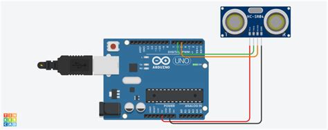 Membaca Sensor Ultrasonik Srf 04 Simulasi Arduino Tinkercad