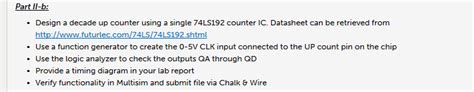 Solved Part Il B Design A Decade Up Counter Using A Single Chegg Com