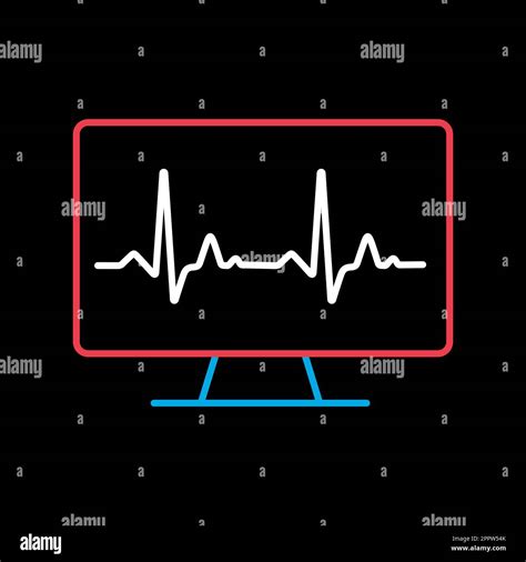 Computer Diagnostics Vector Icon On Black Background Medical Sign Stock Vector Image And Art Alamy