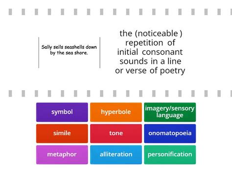 Poetic Devicesfigurative Language Matching Find The Match