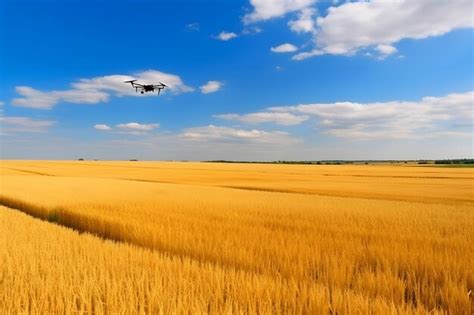 Premium Ai Image Drone Flying Over The Field Smart Agriculture Controlled Neural Network Ai