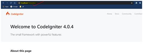 How To Run And Install Codeigniter 4 In Localhost Devstringx