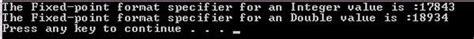 fixed point f format specifier in c