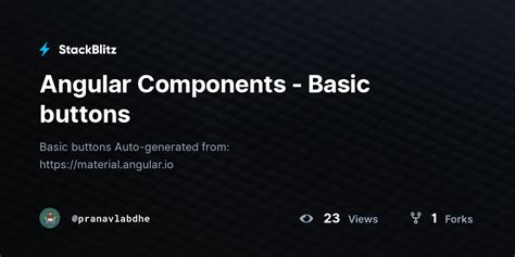 Angular Components Basic Buttons StackBlitz