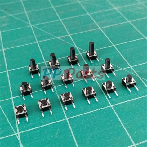 สวิทช์ กดติด ปล่อยดับ Push Button Switch สวิทช์ปุ่ม Tact Switch Dip D2p 6x6xhmm กดข้าง แบบ B 1