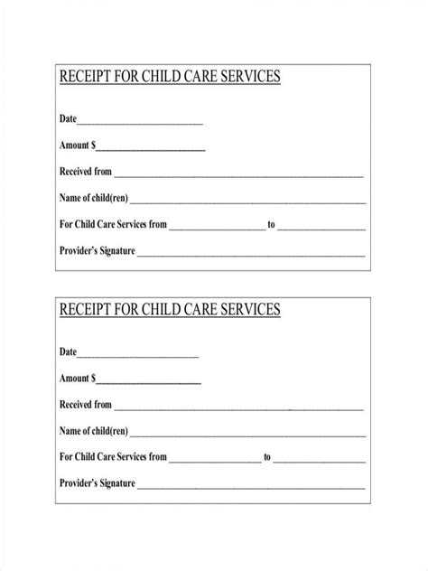 Free Printable Daycare Invoice Template