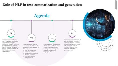 Role Of Nlp In Text Summarization And Generation Powerpoint Presentation Slides Ai Cd V Ppt Template