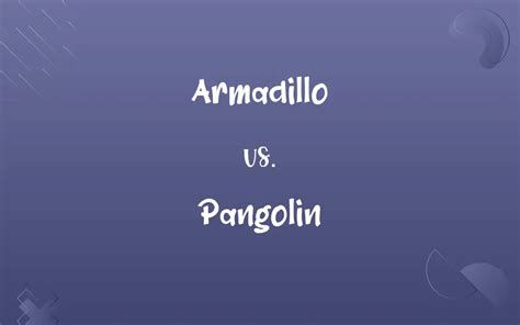 Armadillo Vs Pangolin Know The Difference