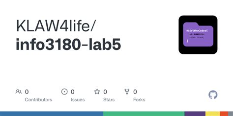 GitHub KLAW4life Info3180 Lab5