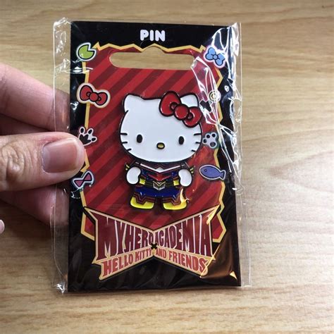 Hello Kitty X Mha Hello Kitty All Might Enamel Pin Hello Kitty Hello