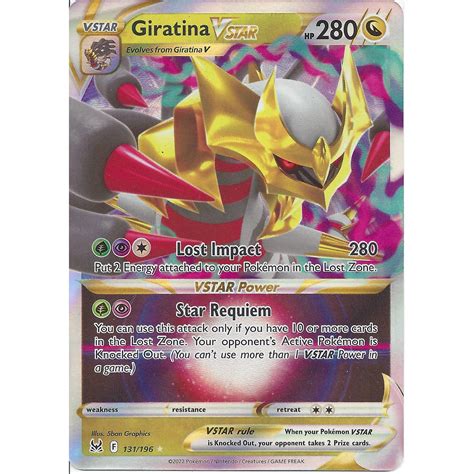 Pokemon Trading Card Game 131196 Giratina Vstar Rare Ultra Card