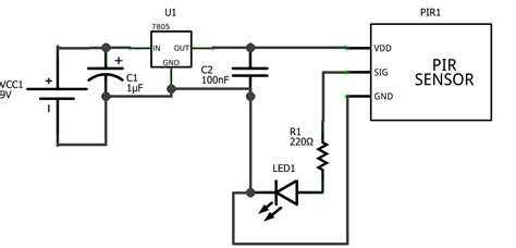 diagrama de un sensor de movimiento sensor de movimiento y p