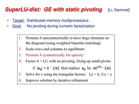 Ppt Symmetric Multifrontal Factorization Distributed Parallel