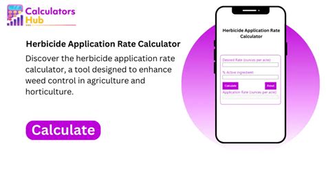 Herbicide Application Rate Calculator Online