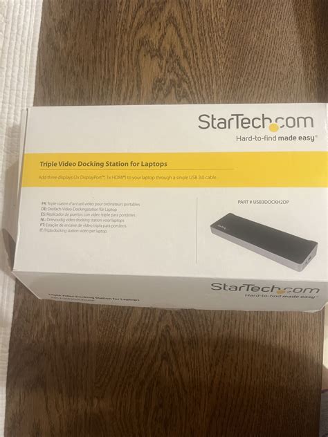 Used Startech Triple Monitor Usb Docking Station Black Silver Usb Dockh Dp Ubb Threads