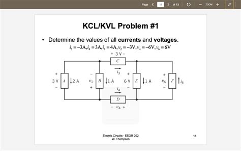 kcl kvl problem 1 determine the values of all currents and voltages