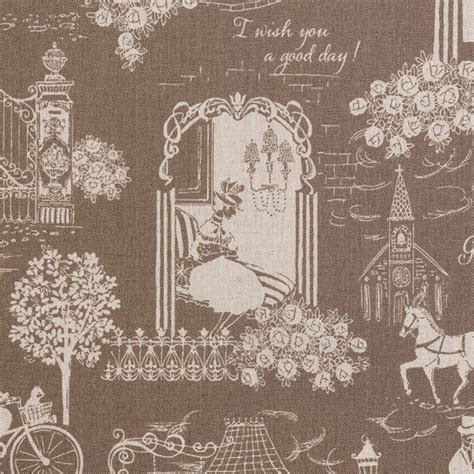 코카 라 노스탤지어 린넨 캔버스 프린트원단 브라운 퀼트의시작은 엔조이퀼트와 함께