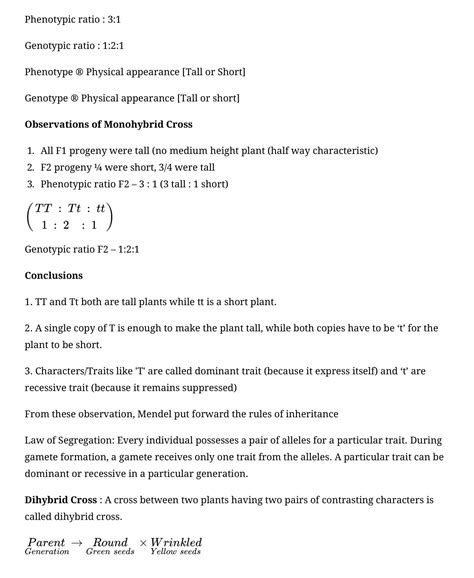 NCERT Notes For CBSE Class 10 Science Heredity And Evolution