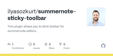 Github Ilyasozkurtsummernote Sticky Toolbar This Plugin Allows You To Stick Toolbar For