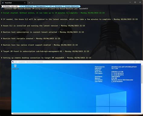 Connecting To An Azure Windows Vm Using An Azure Powershell Script And Native Client Via Azure