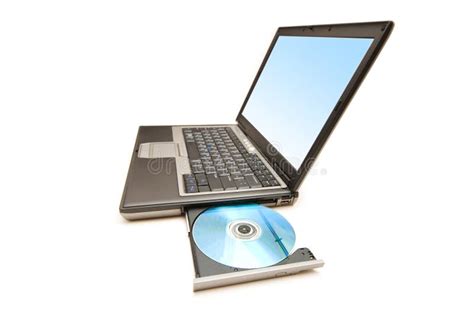Laptop And Cd Drive Isolated Stock Image Image Of Mobile Silver 5994753