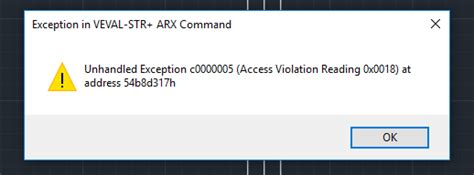 Aess2plc Command Getting A Exception In Veval Str Arx Command Unhandled Excepti Autodesk