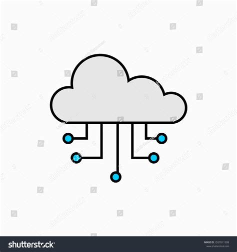 Vector Illustration Concept Data Cloud Computing Stock Vector Royalty Free 1557811508