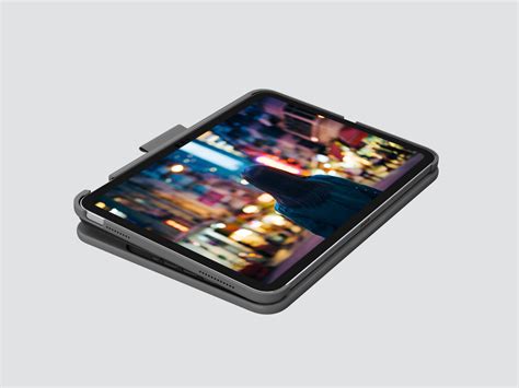 Logitech Slim Folio 10 2 Ipad Keyboard Case Thunder Match
