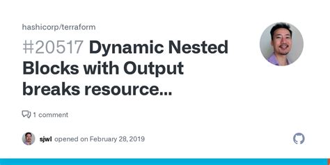 Dynamic Nested Blocks With Output Breaks Resource Dependency · Issue 20517 · Hashicorp